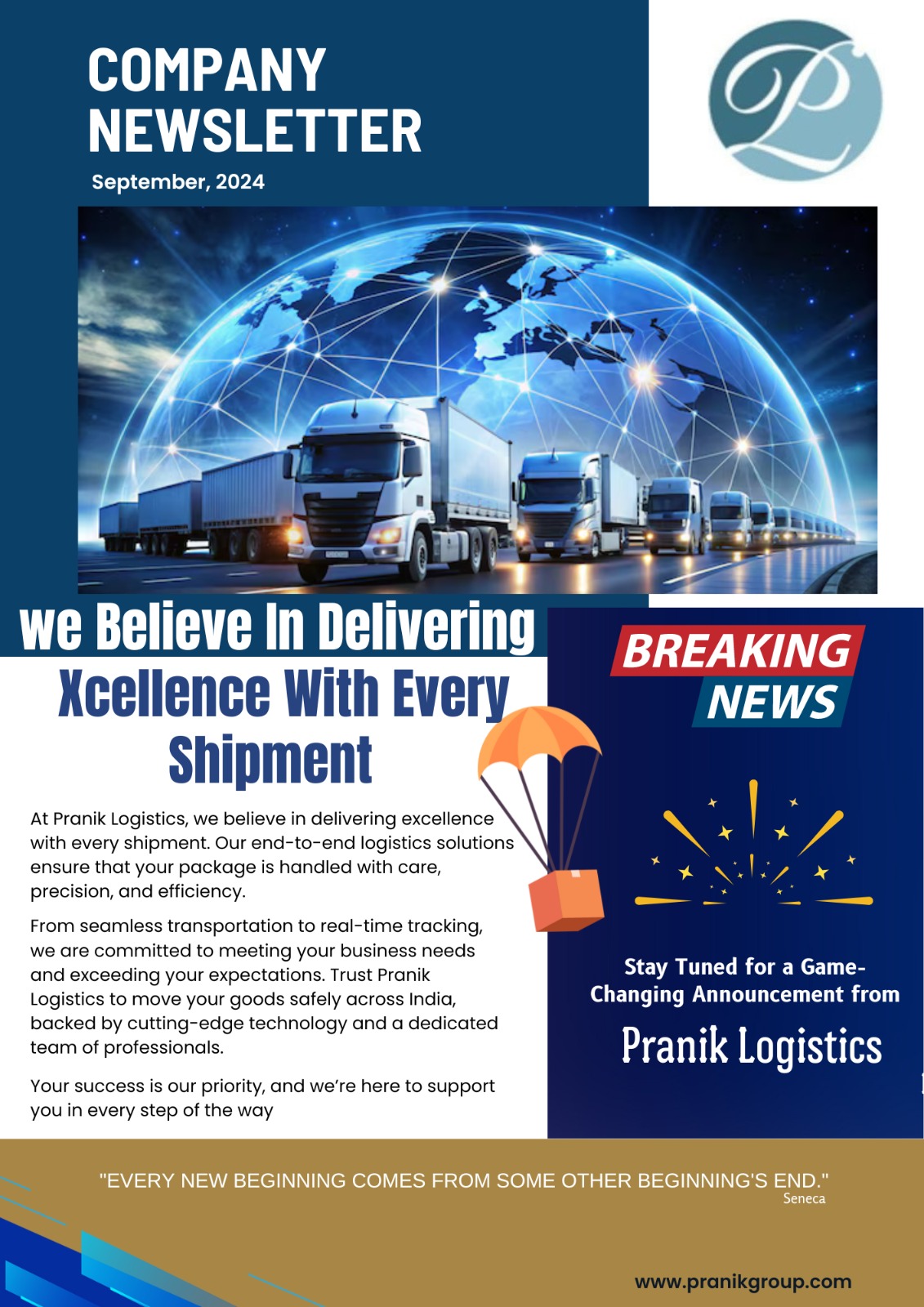 We Believe In Delivering Xcellence With Every - "Pranik Logistics ...